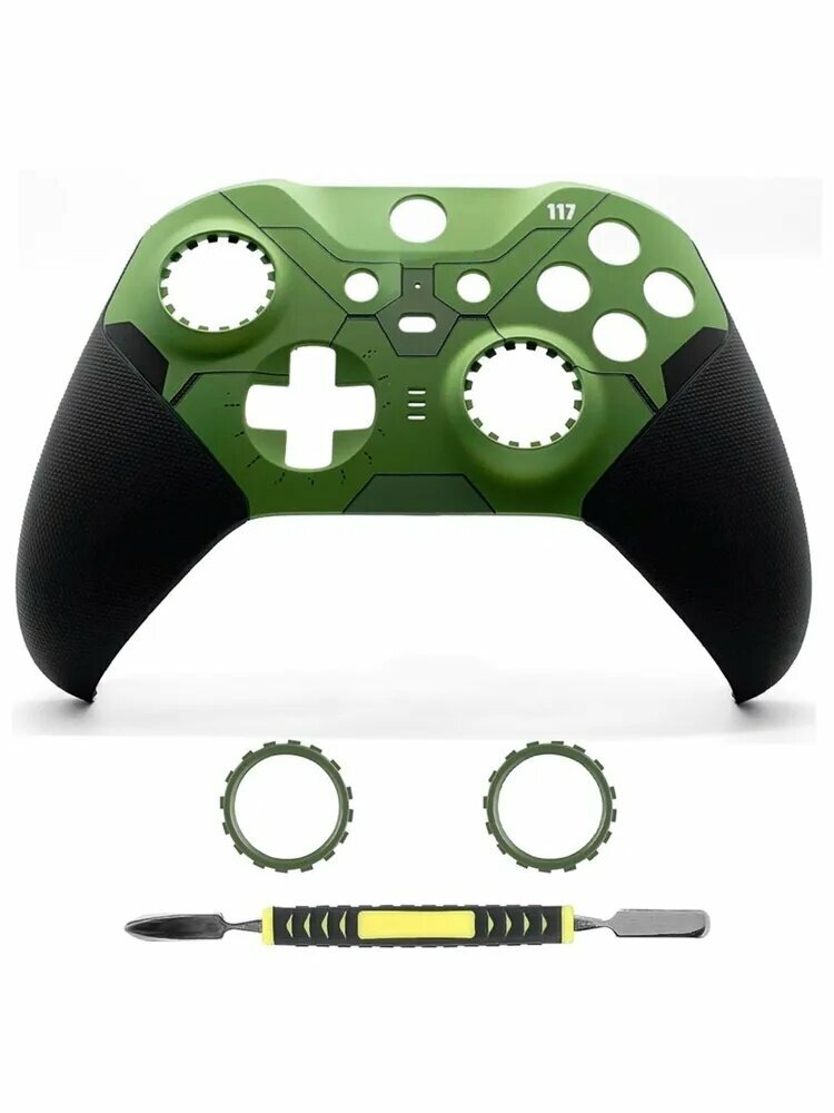 Замена корпуса для Xbox One Elite Series 2 Elite 2 Core 1797W, комплект ремонтных аксессуаров переднего корпуса, включая декоративные кольца для джойстиков