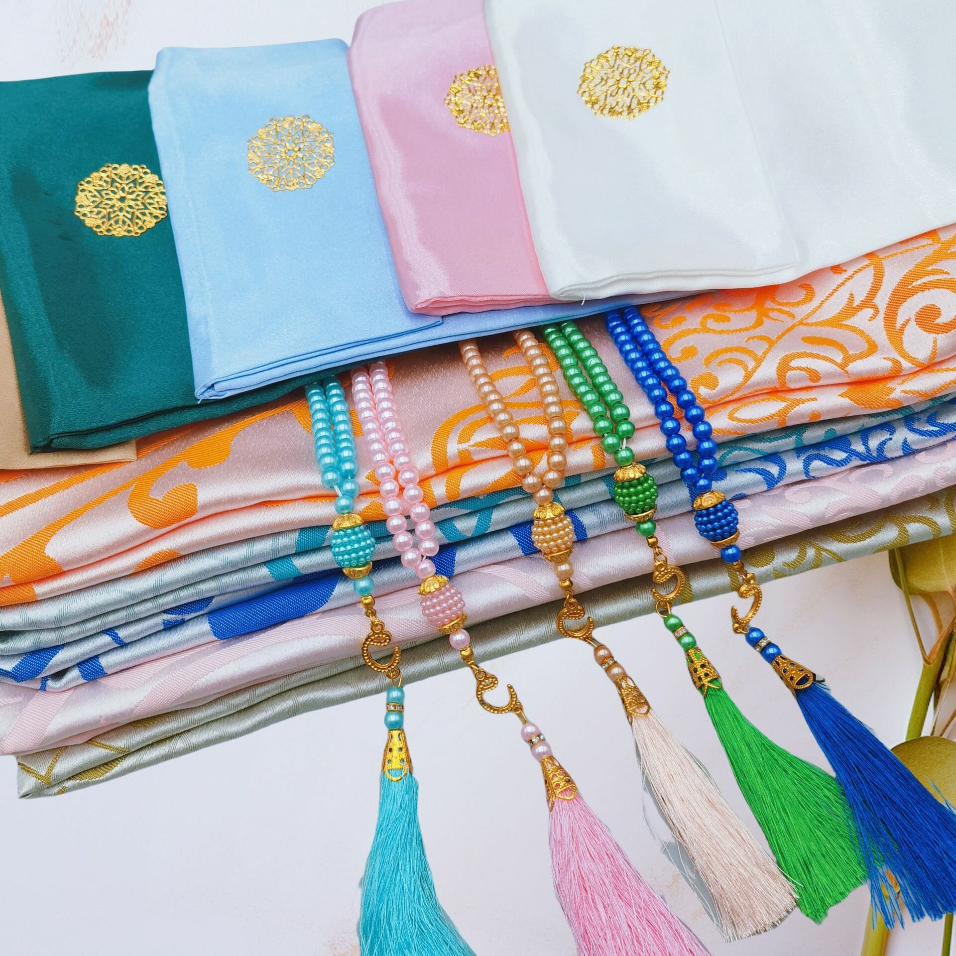 Горячая продажа молитвенных четок, коврик для поклонения, тканевая сумка, дорожный набор, свадебный подарок, портативный молитвенный коврик, подарочная коробка тасбих, культурный креативный