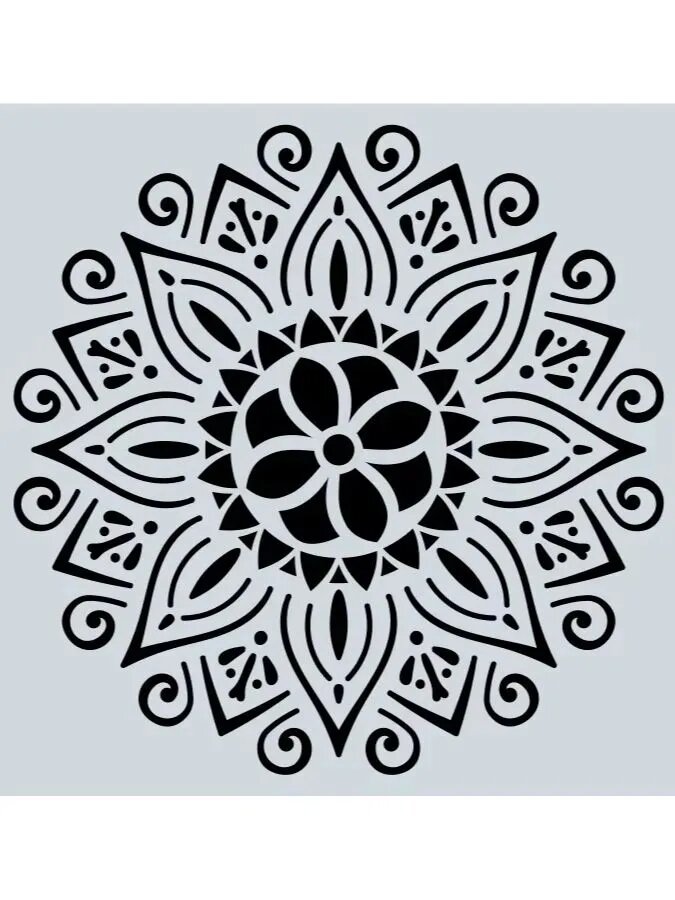 Красивый шаблон для полной резьбы по дереву с рисунком Мандалай, вспомогательный инструмент для настенной росписи и раскрашивания