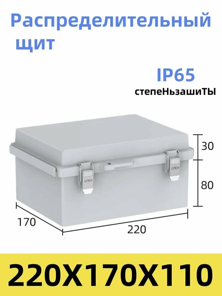 Распределительный щит пластиковый уличный ЩМПп 220х170х110 мм. IP65