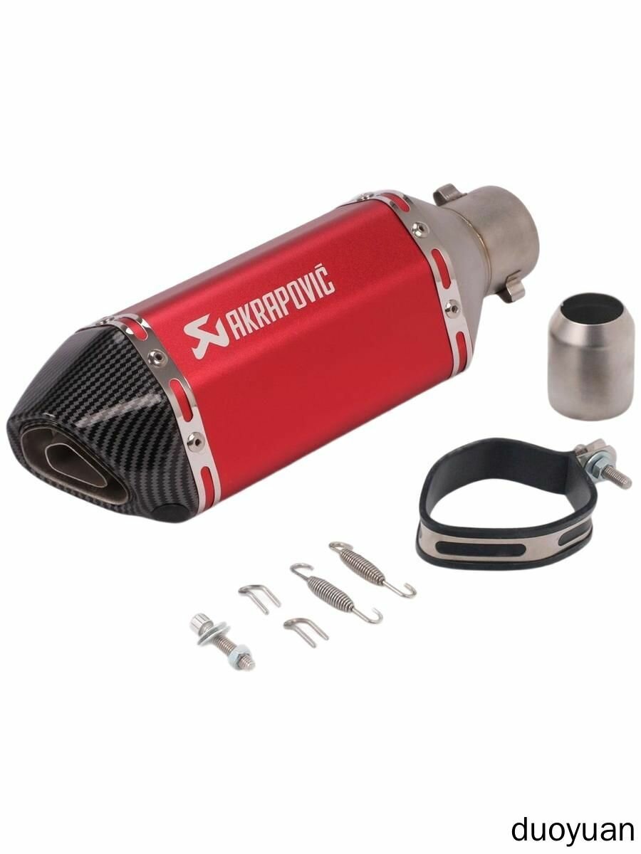 Глушитель Akrapovic прямоток универсальный 310 мм для мотоцикла, квадроцикла, питбайка