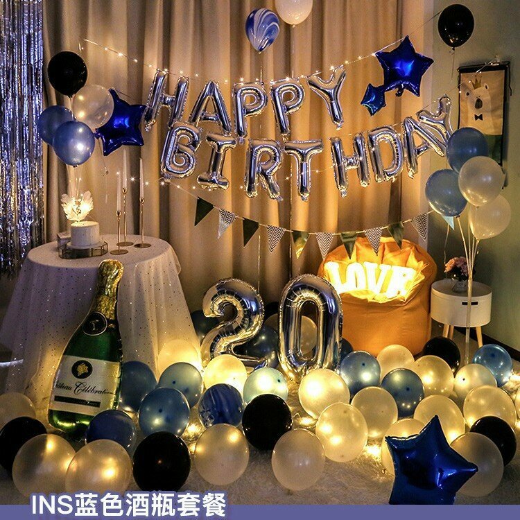 2026 Новейшие принадлежности для вечеринки по случаю дня рождения мальчика и девочки, оформление сцены, фоновая стена, воздушные шары, атмосфера 18 лет, декорации