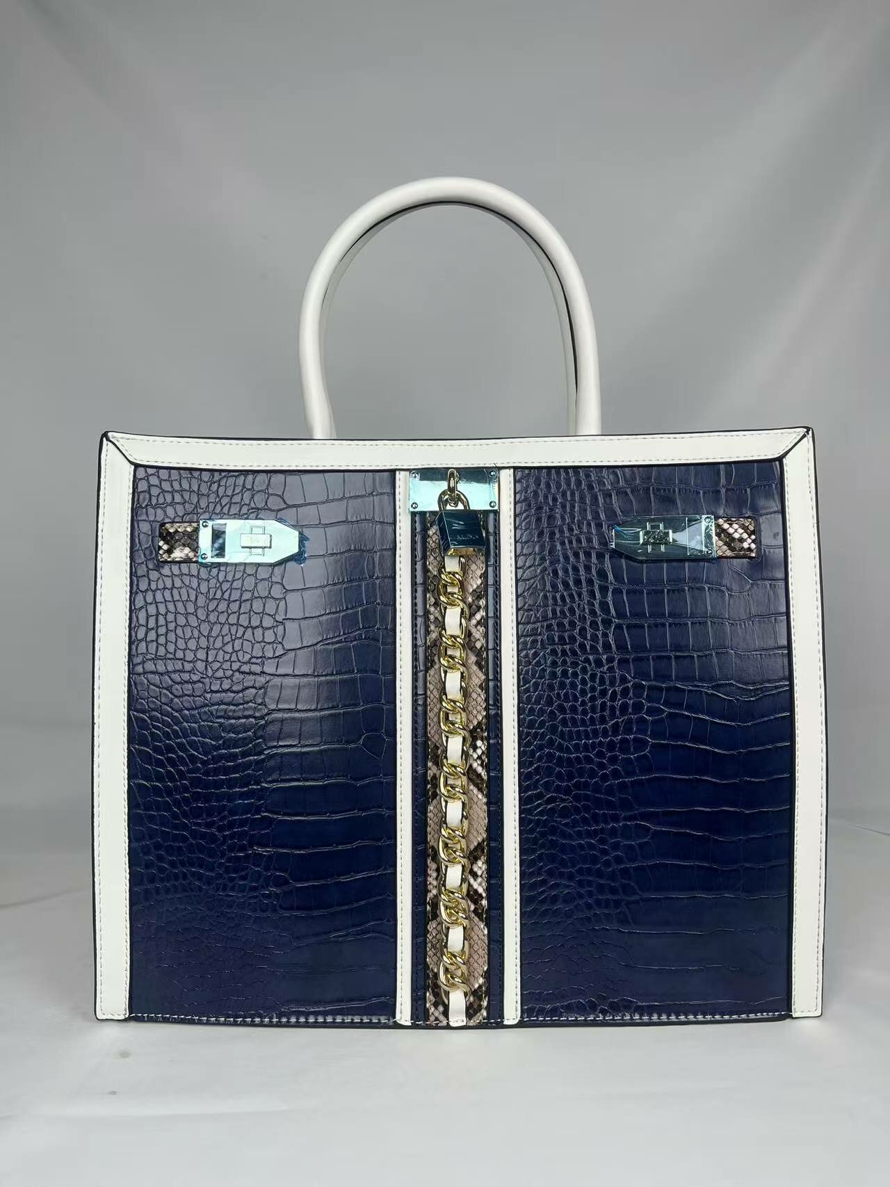 Женская сумка-тоут ALDO с цветными блоками, принт кожи питона, цепочка, простая городская мода, универсальная, большая вместимость, цветные блоки