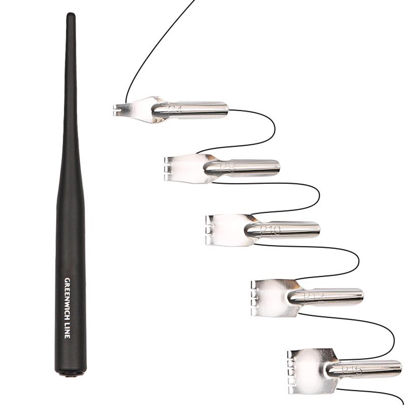 6шт Набор для Каллиграфии Dip Pen Пластиковая Ручка 5 Различных Наконечников для Школьного Рисования Готических Букв DIY Художественные Принадлежности