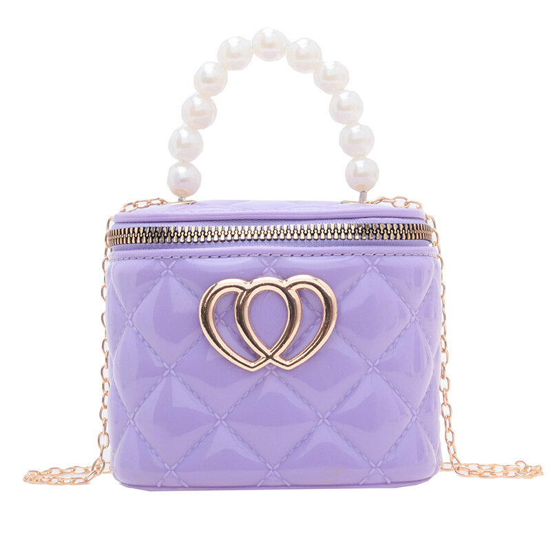 Детская сумка 2025 года, новая модная жемчужная сумочка, маленькая сумка для девочек, весенне-летняя сумка для макияжа из желе