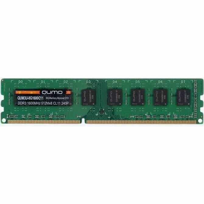 Оперативная память Qumo, DDR3L, 8GB (1x8GB), DIMM, 1600MHz, CL11