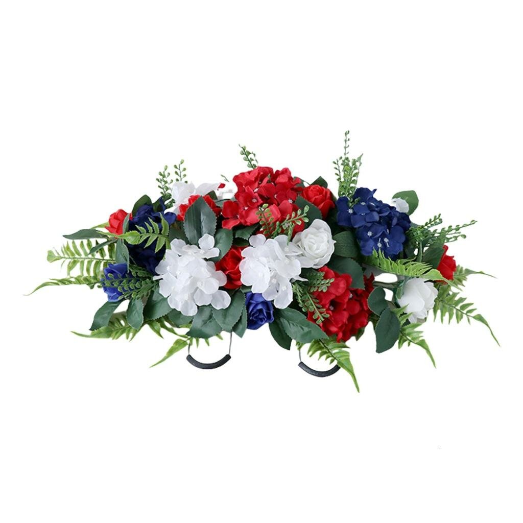 Искусственная цветочная композиция для могилы с вазой, организация похорон