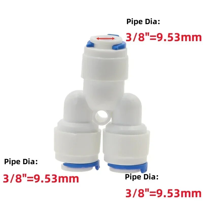 1 шт. RO соединение водяного шланга, прямой коленчатый тройник, крестообразная муфта 1/4 дюйма, 3/8 дюйма, пластиковый быстрый фитинг для труб, соединитель обратного осмоса