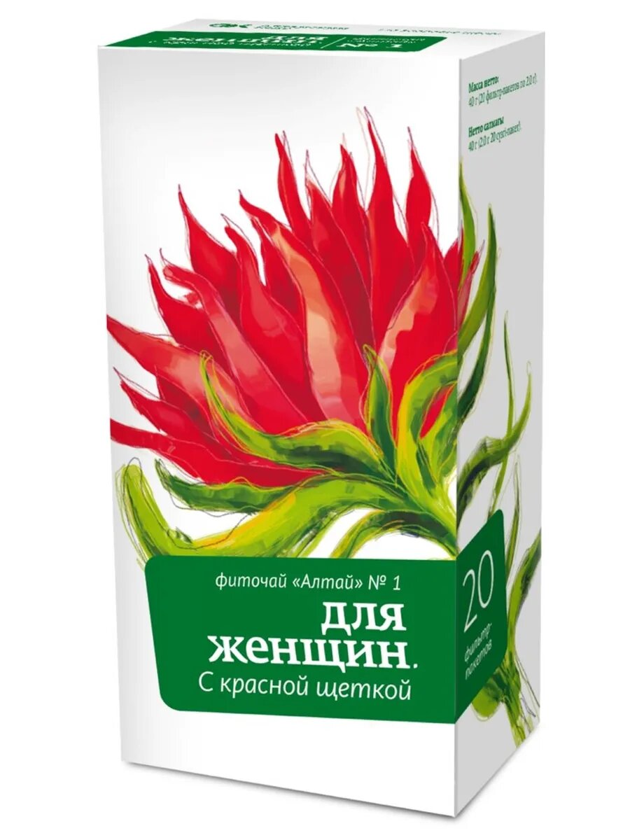 Фиточай алтай № 1 для женщин красная щетка 2 гр 20 шт. ф/п