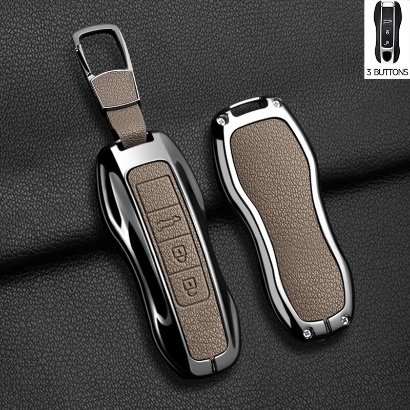 Чехол для ключей автомобиля из цинкового сплава для Porsche Panamera, Spyder, Carrera, Macan, Cayman, Cayenne, 911, 970, 981, 991, брелок для ключей