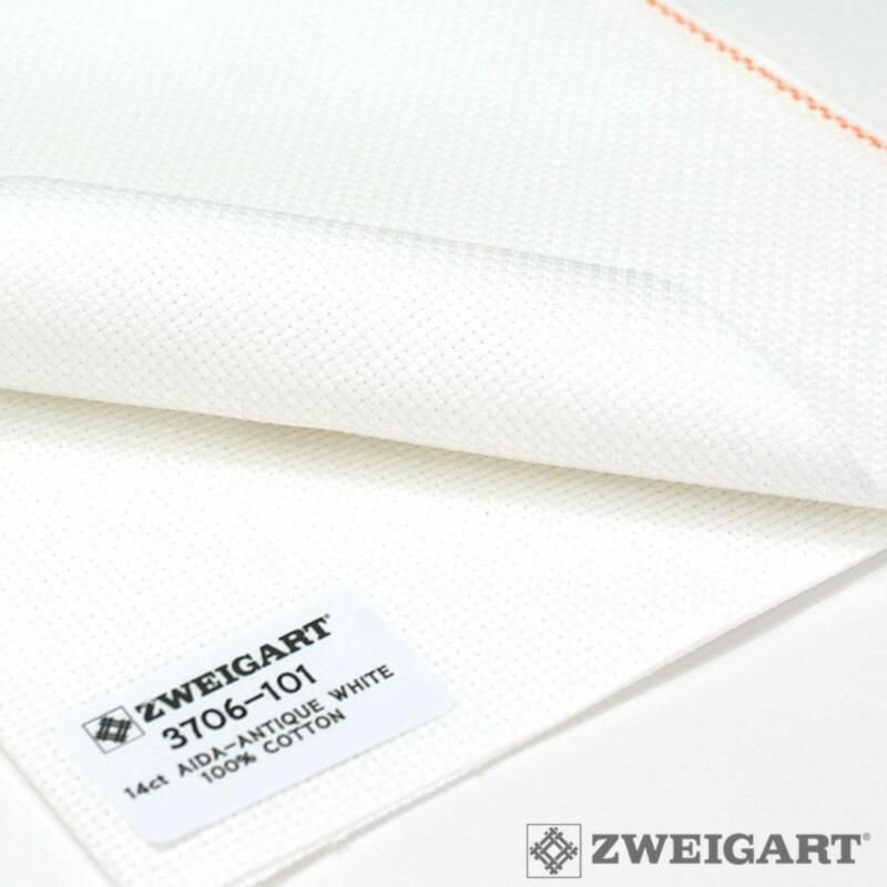 Канва Zweigart Stern Aida 14 ct. (70x50 см, цвет-101 молочный, 100% хлопок)