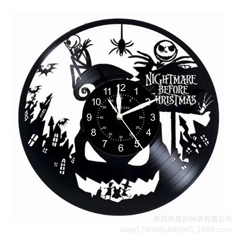 Настенные часы из винила с индивидуальной гравировкой, винтажные декоративные часы, настенные часы для гостиной, домашние часы в стиле середины прошлого века.