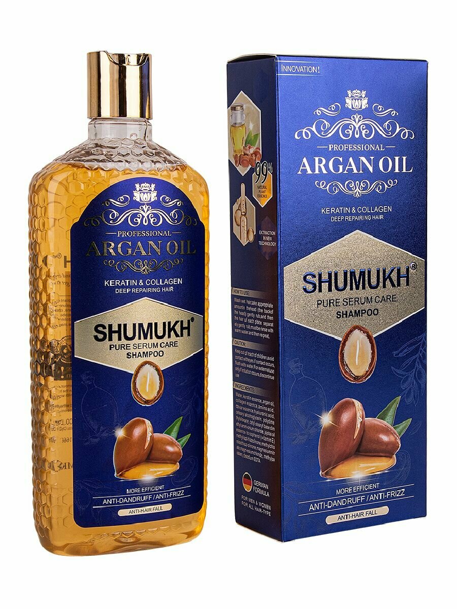 Шампунь с аргановым маслом для восстановления волос Shumukh, 420 мл