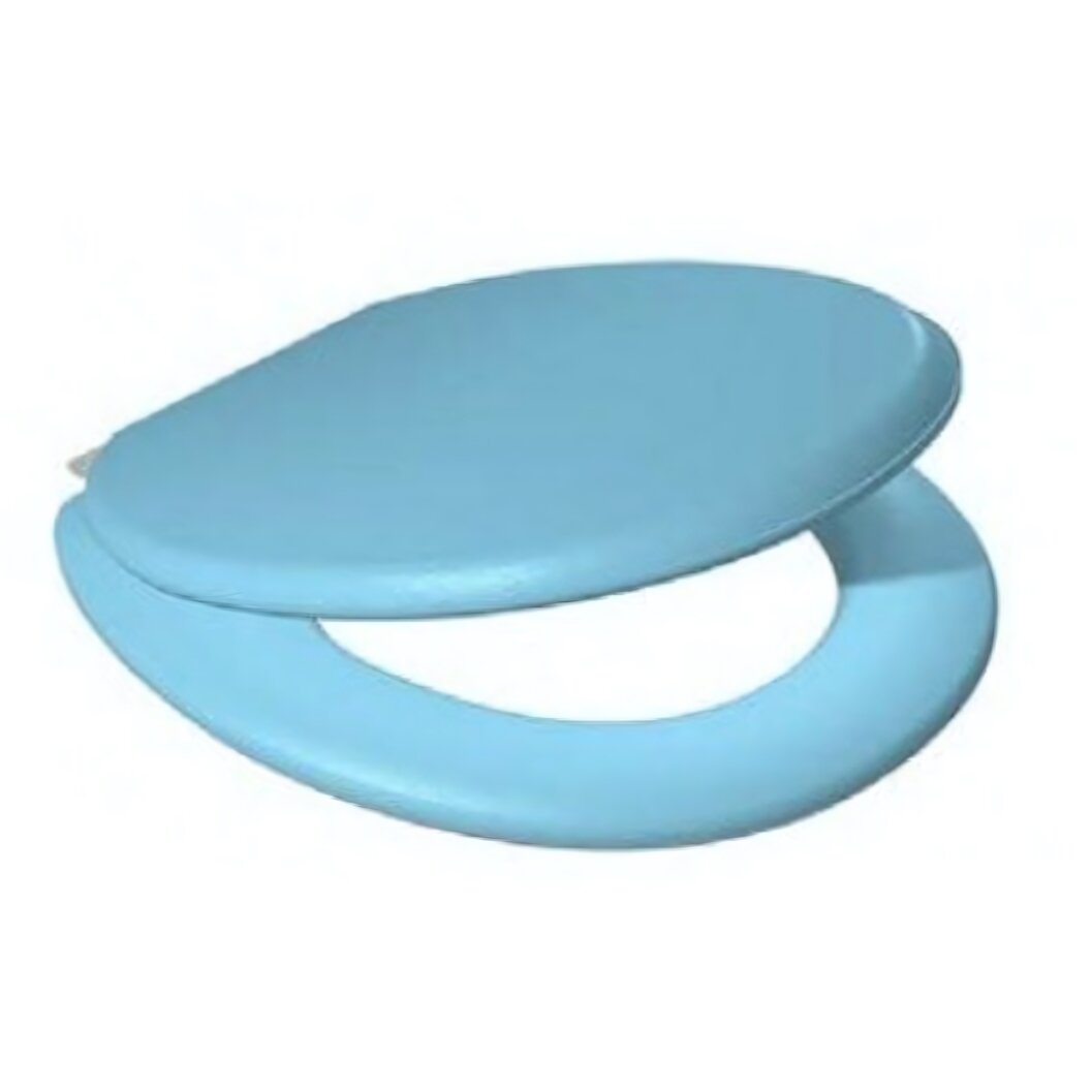 Мягкая крышка-сиденье для унитаза "VANNA LUX", голубая, овальная, с креплением, комфорт