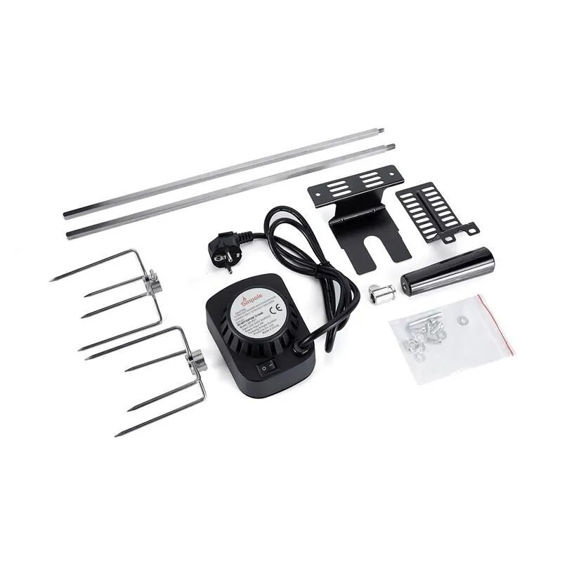 Электрическая шашлычница из нержавеющей стали с вертелом и автоматическим отключением