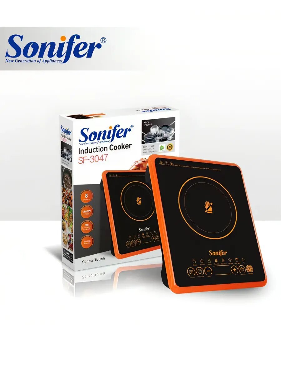Плитка электрическая настольная 1 конфорка Sonifer SF-3047, 1400 Вт