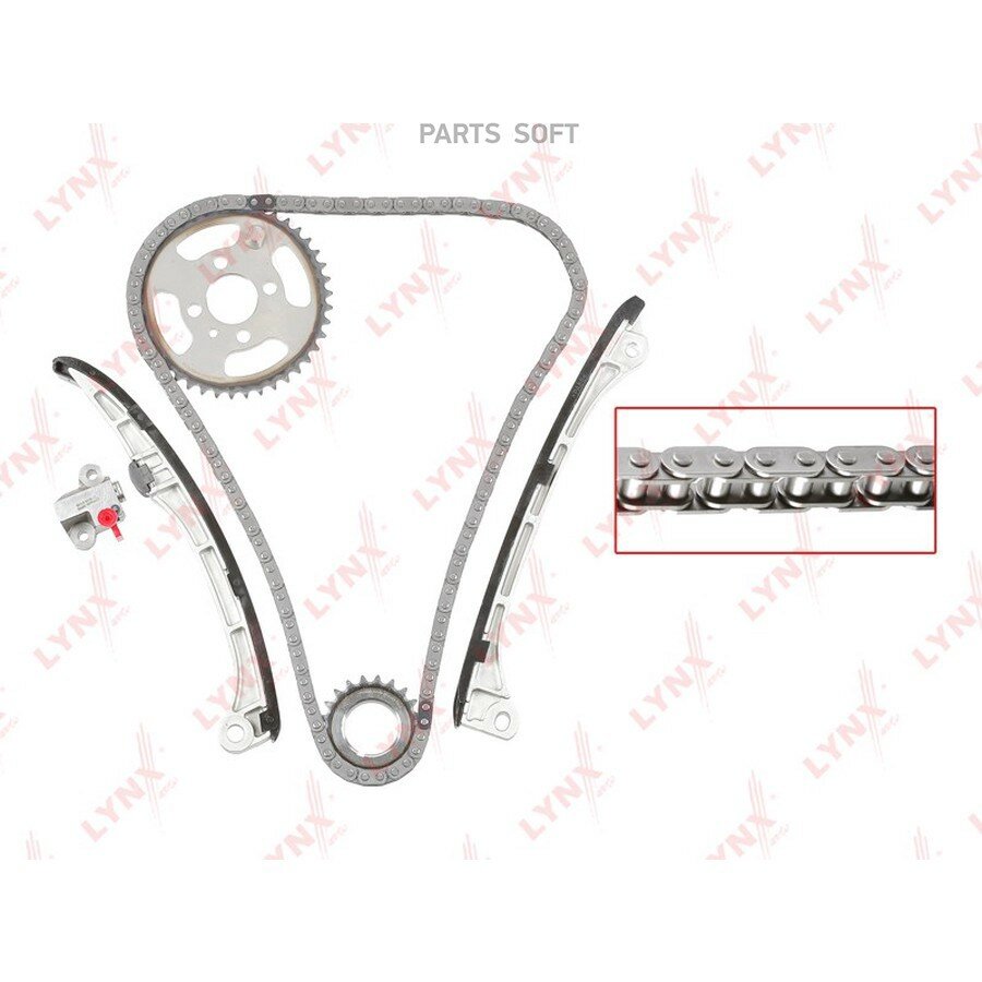 Комплект цепи ГРМ TOYOTA Auris(E150) 2.0D-2.2D 07> / Avensis(T25/T27) 2.0D-2.2D 05> / Corolla(E150) 2.0D 06> /RAV 4 III-IV 2.2D 06> /LEXUS IS200D II 05> от официального дистрибьютора, LYNXAUTO, артикул TK0156