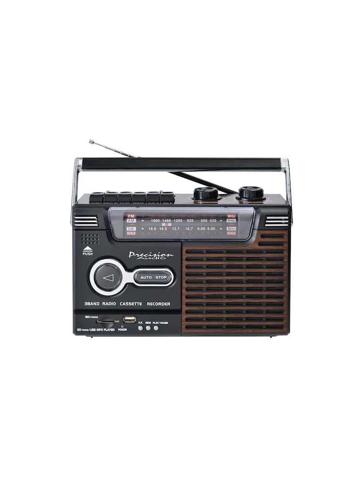 Магнитола 3-Band Radio Cassette Recorder PX-333BT SD/mmc/USB MP3 PLAYER POWER черный — фото 1