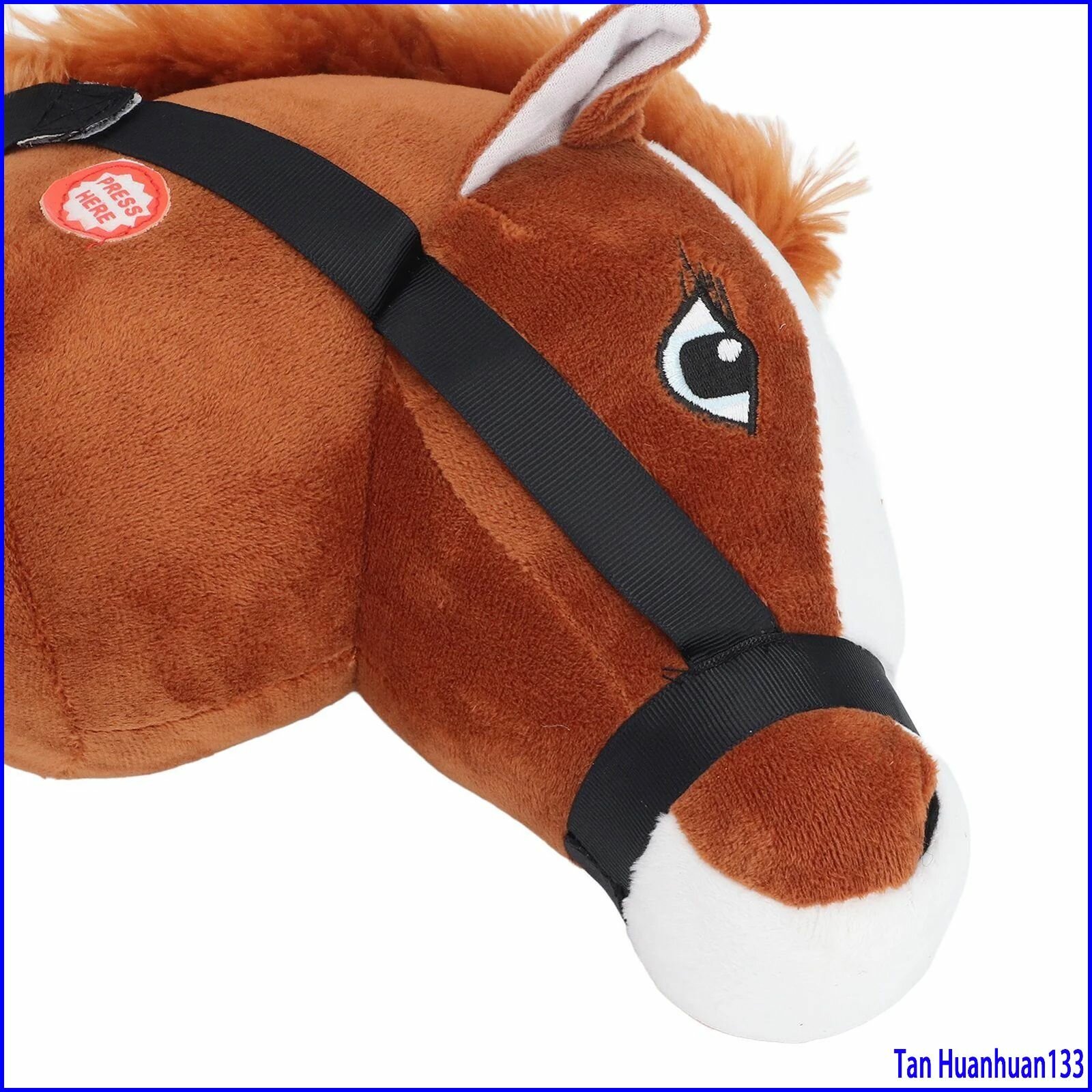 Палка для головы лошади, плюшевая игрушка, палка для верховой езды с мультяшной головой лошади