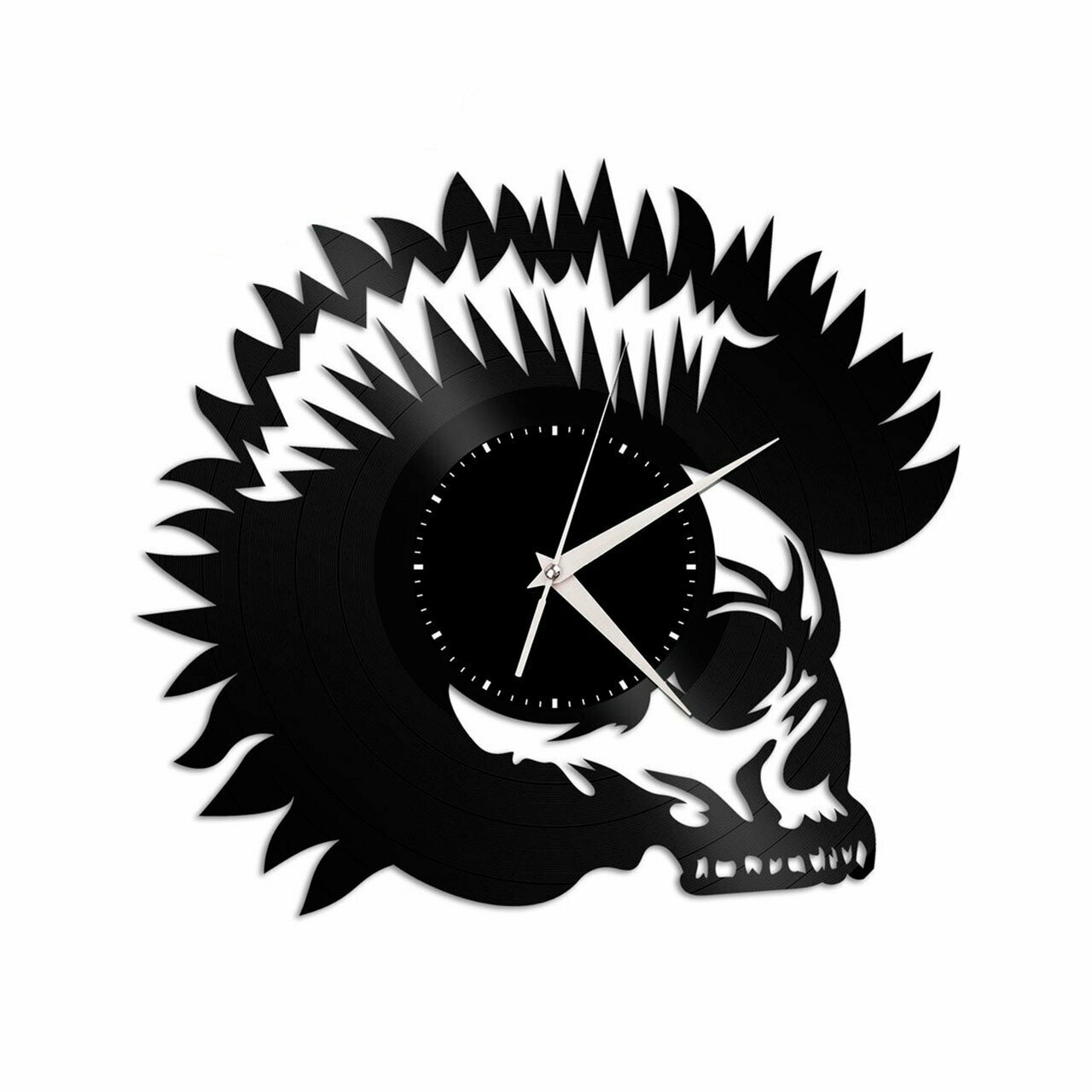 Часы из виниловой пластинки (c) VinylLab Панк, диаметр 30 см