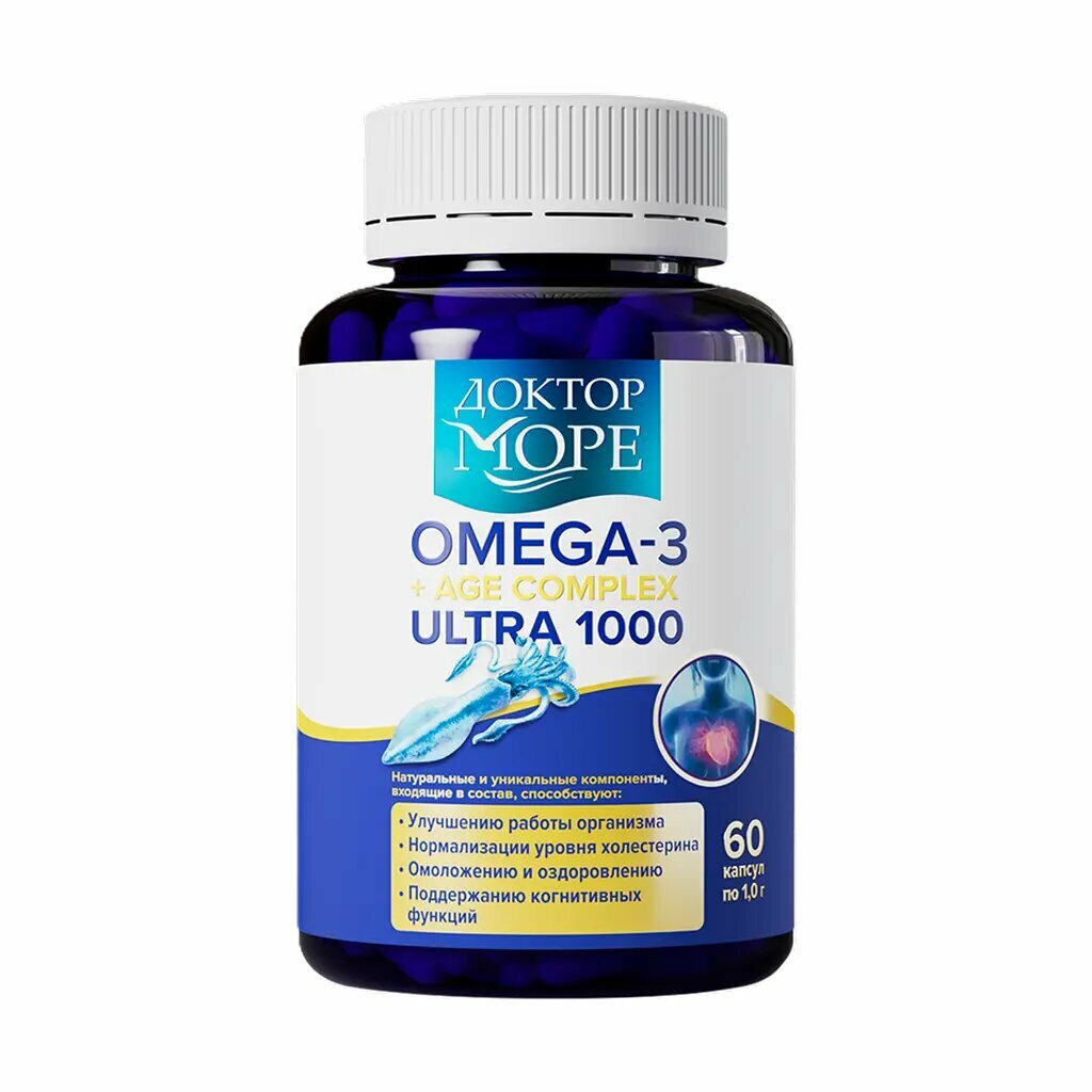 Доктор Море Omega-3+AGE Ultra 1000 капсулы по 1000 мг 60 шт