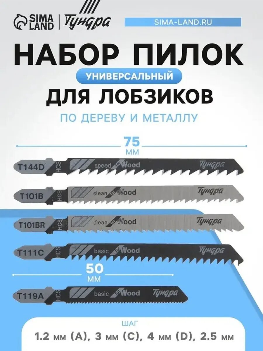 Многофункциональный набор пилок для лобзика