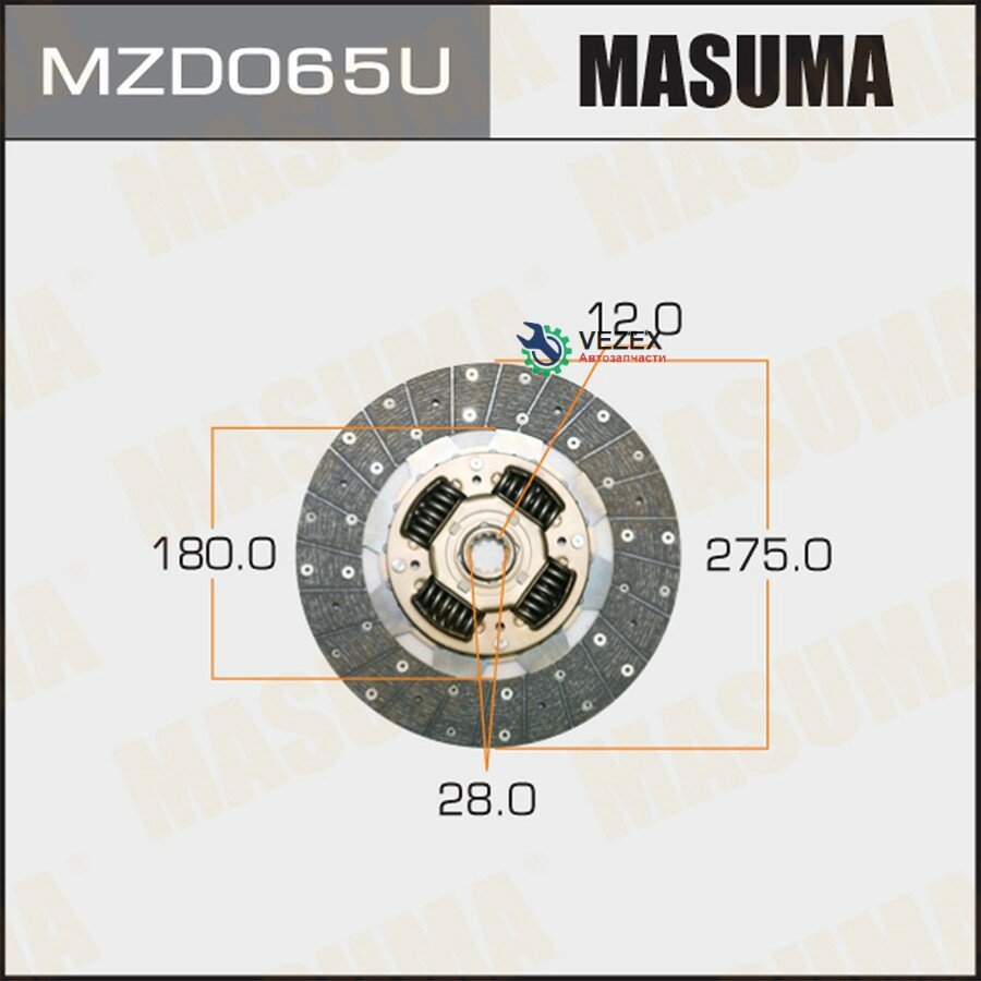 MASUMA MZD065U Диск сцепления