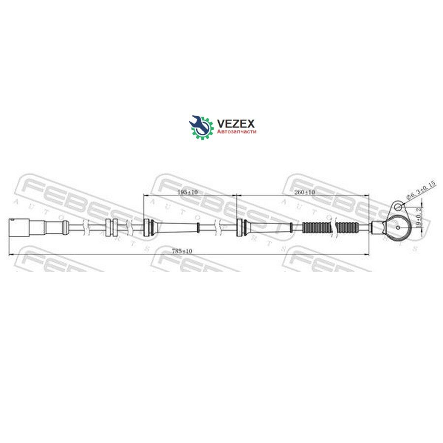 FEBEST 10606-002 датчик ABS передний правый 10606-002