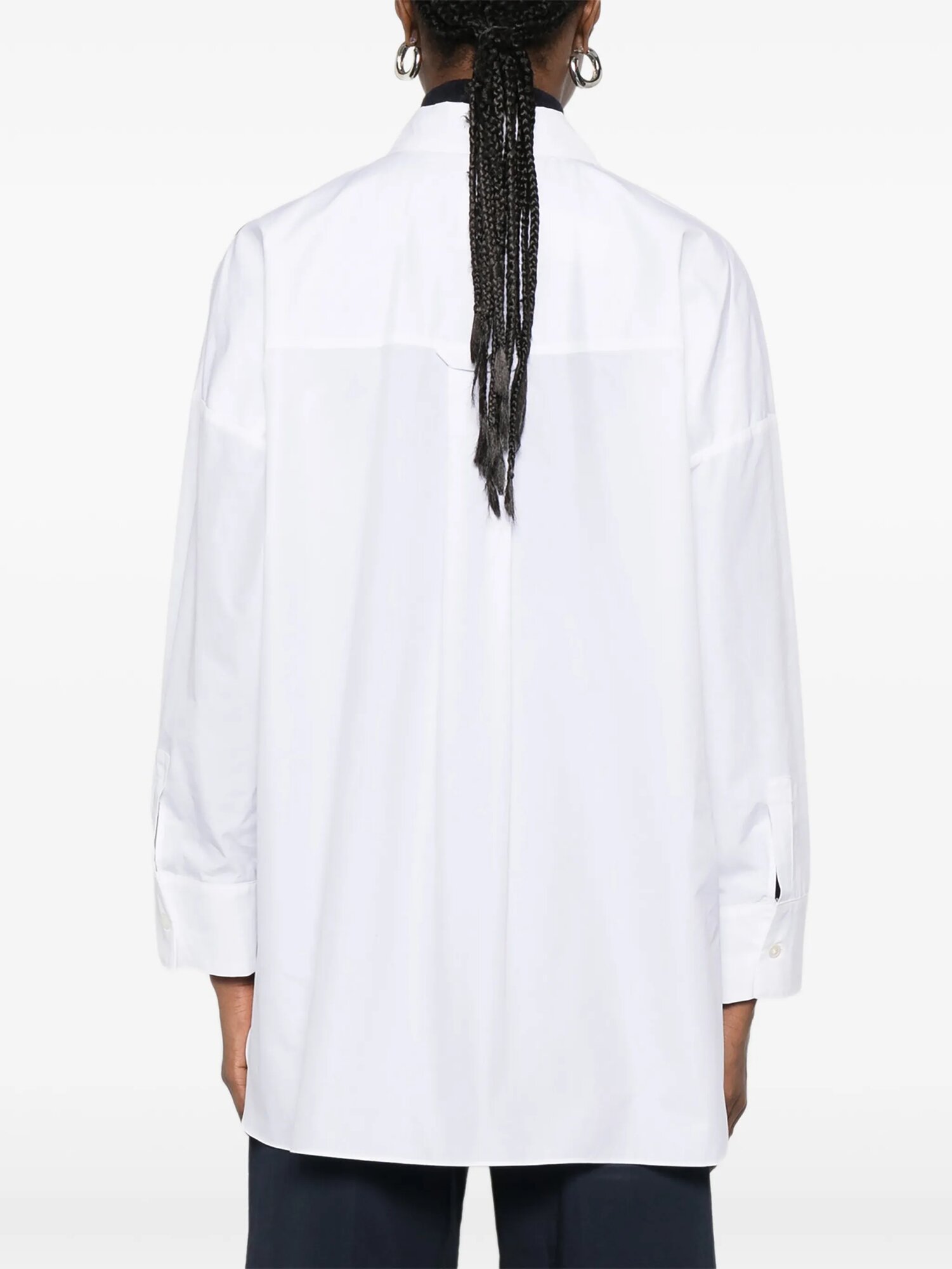 Рубашка Max Mara Pocket cotton shirt, размер 40, бежевый/белый — фото 1