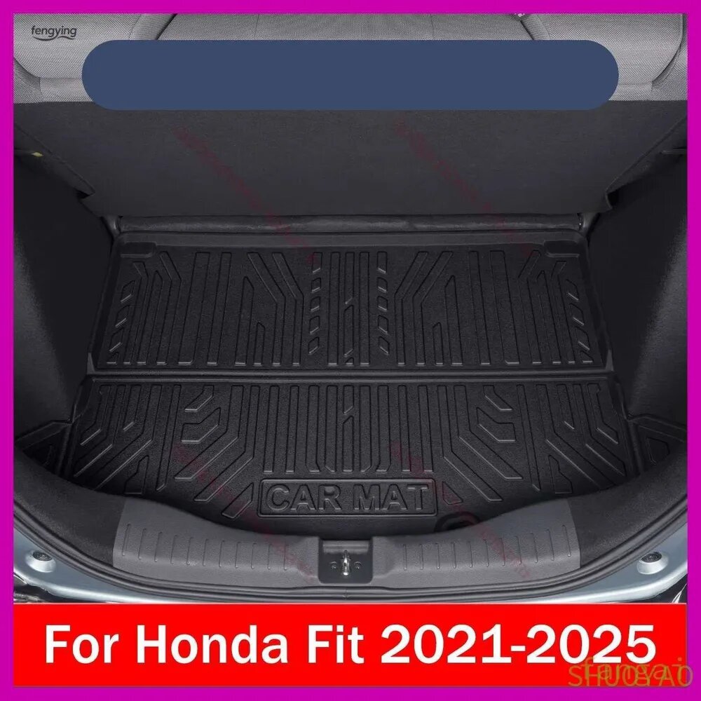 Коврик в багажник для Honda Fit 2021-2025, Термопластический эластомер (TPE), 1 шт.