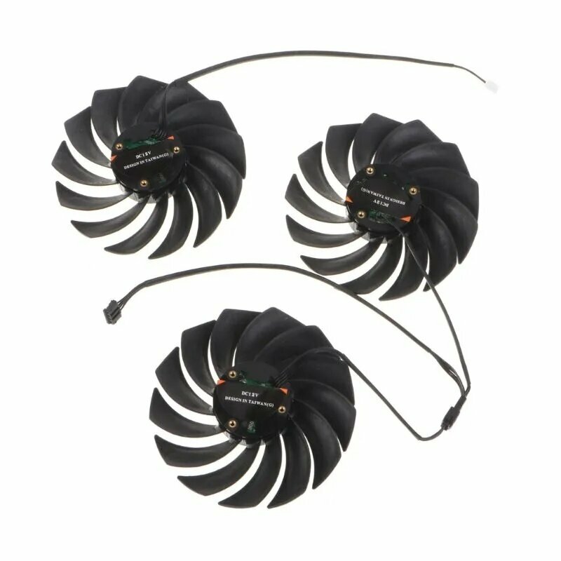 3PCS 89 -мм вентиляторы GPU для красочной Igame RTX3060 RTX3070 RTX3080 RTX3090 для вулканского вентилятора охлаждения 4PIN 4PIN Connector