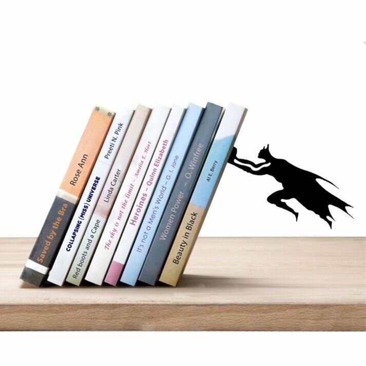 Металлический книжный держатель Супермен, креативный арт, стопор для книг, подставка для книг, клипса для хранения книг, настольный орнамент