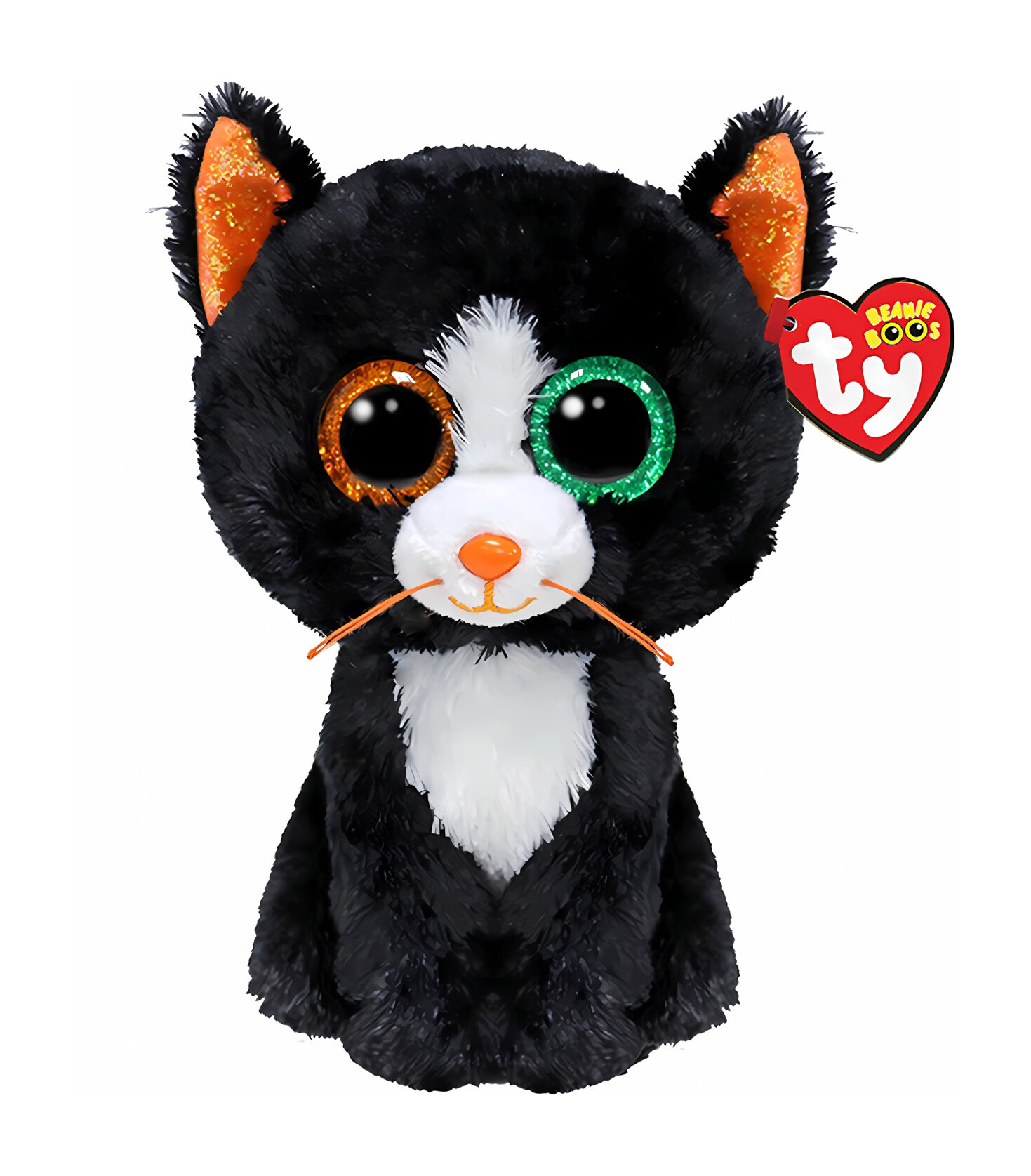 TY Детская мягкая игрушка Луна Черная Кошечка, 15 см