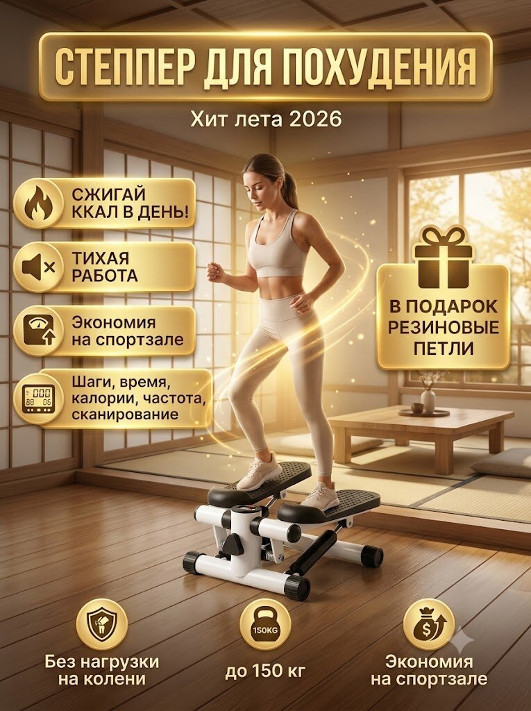 Степпер тренажер для дома 150кг тренажер для похудения для ходьбы