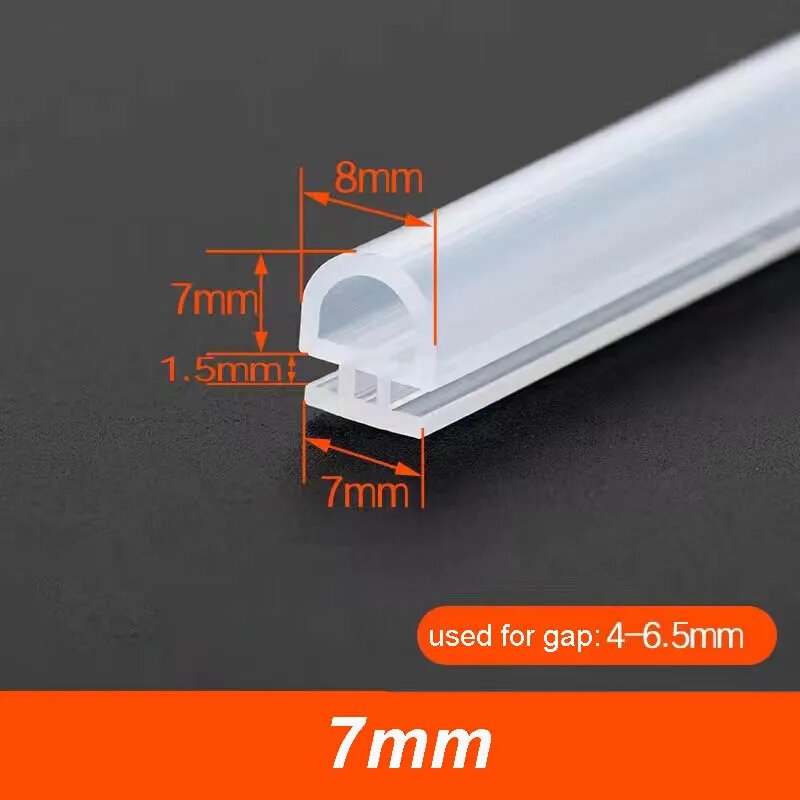 Unique solution Силиконовая уплотнительная лента 10 м 5M, Silicone 7mm