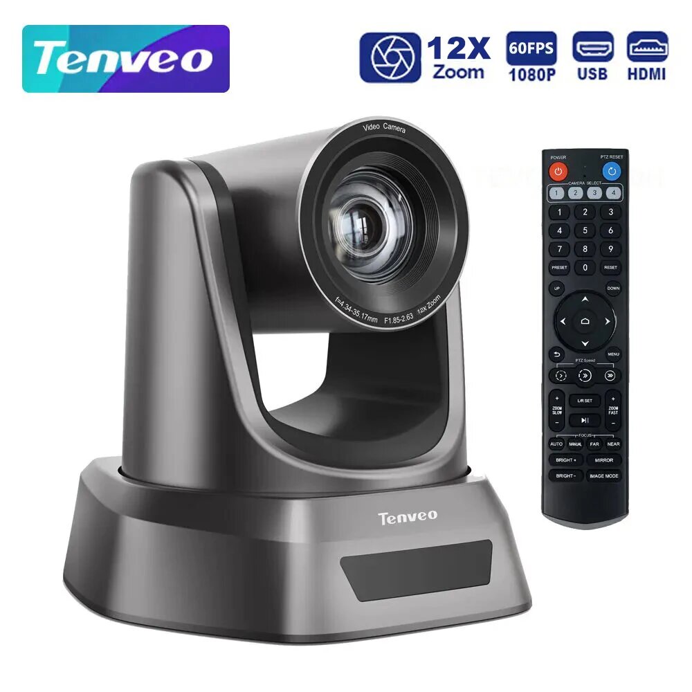 Камера для конференц-зала с оптическим зумом 20X/12X/3X USB3.0 HDMI PTZ-камера 1080P 60FPS для видеоконференций и потокового вещания в церкви