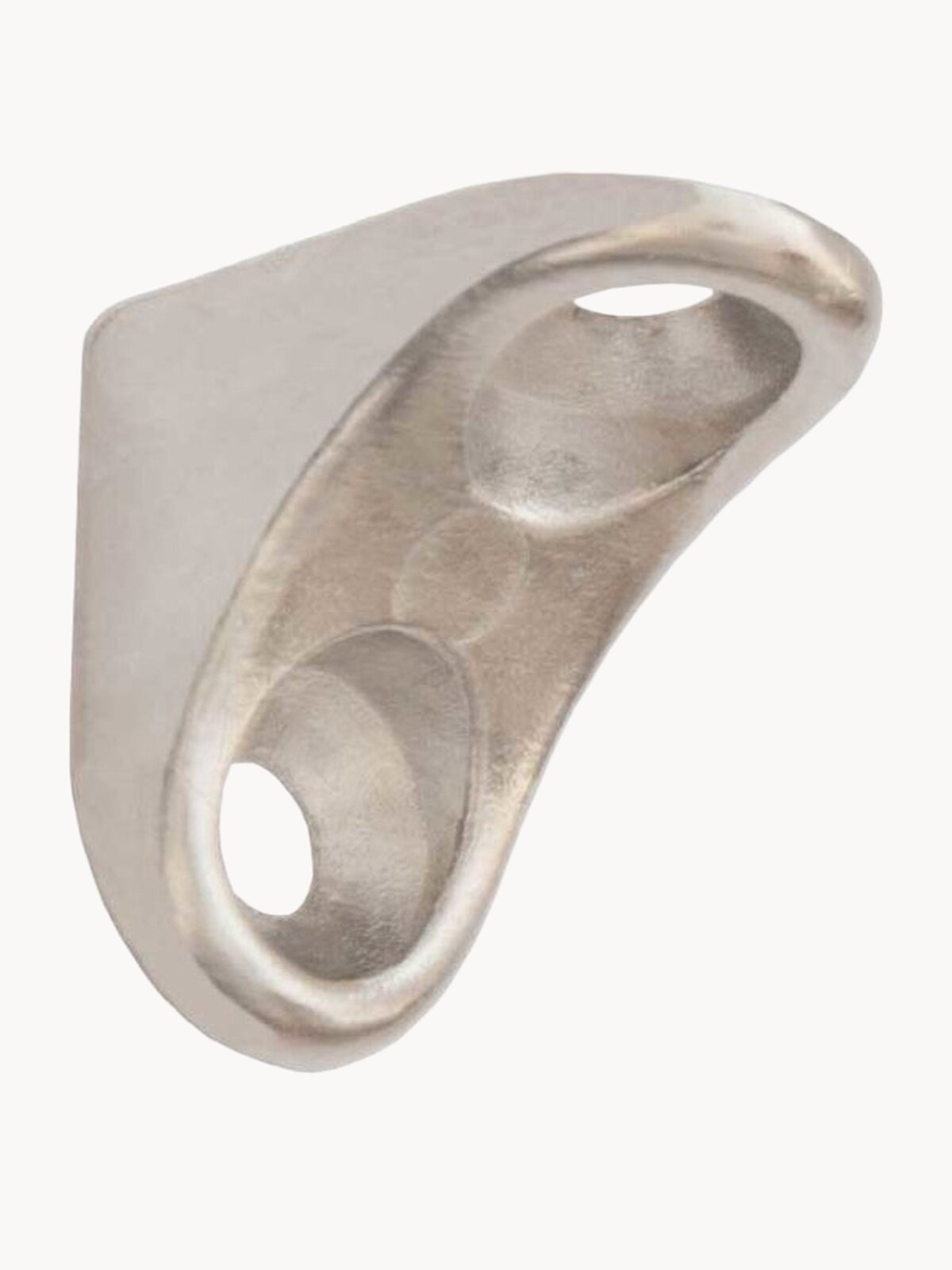 Полкодержатель для деревянных полок с фиксацией, крепление под саморез, никель, 12 шт