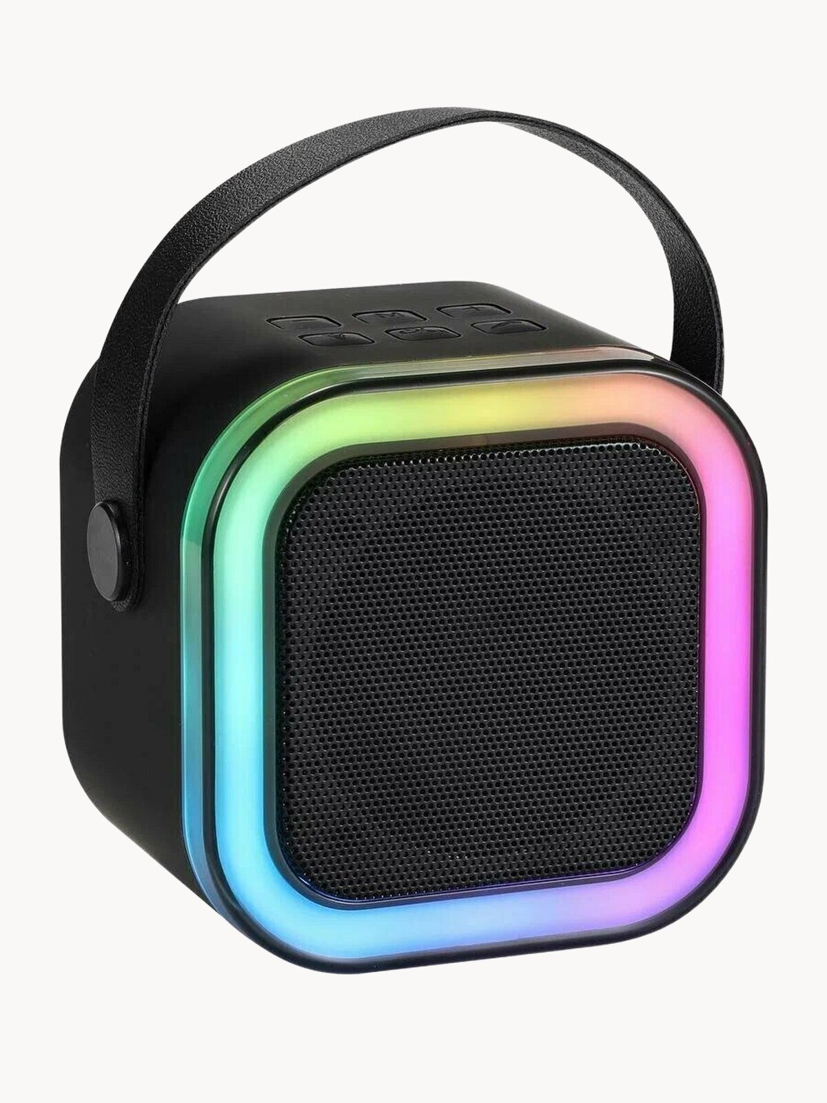 Детская караоке система/с двумя беспроводными микрофонами и колонкой/Живой вокал, Портативная колонка черный