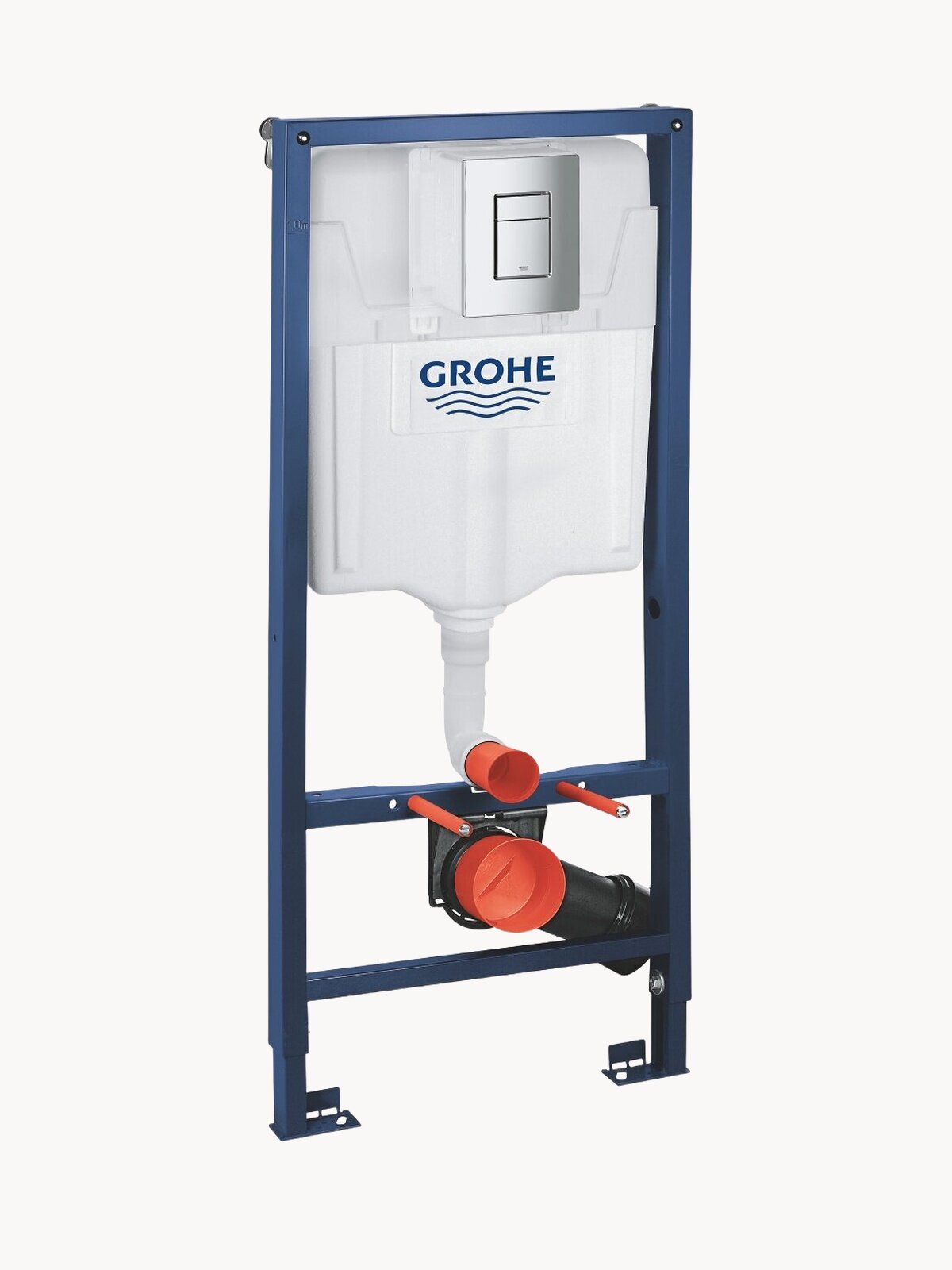 Инсталляция для унитаза Grohe Rapid SL 38775001 с кнопкой смыва, хром