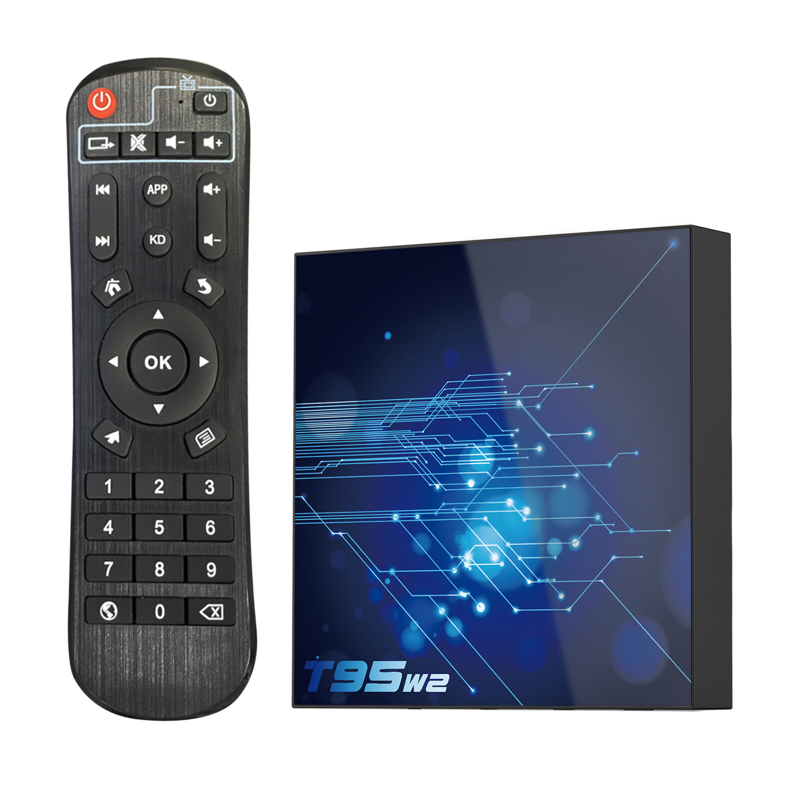 T95W2 Android 11.0 Smart TV Box Amlogic S905W2 UHD 4K Media Player 2.4G/5G Dual-band WiFi AV1 VP9 H.265 Decoding с пультом управления 2GB RAM+16GB ROM 4GB RAM+32GB ROM 4GB RAM+64GB ROM