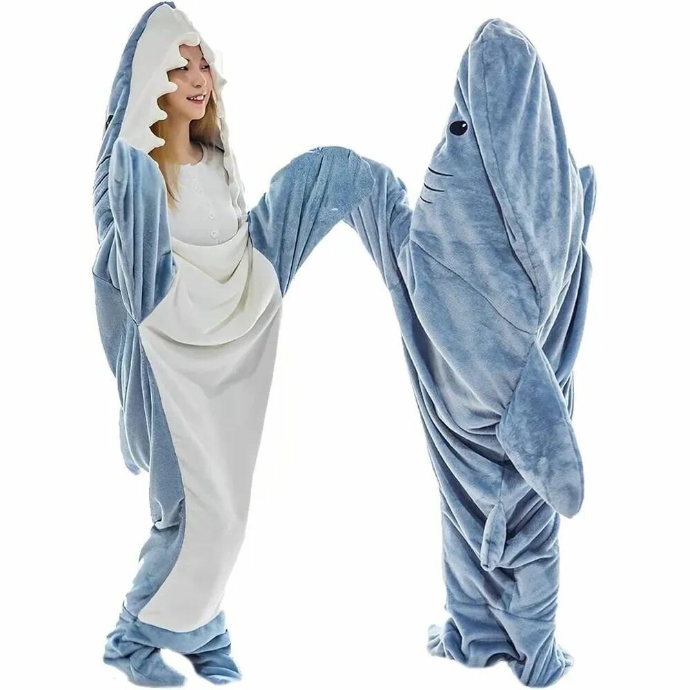 Можно надеть спальный мешок с акульим одеялом Shark Blanket