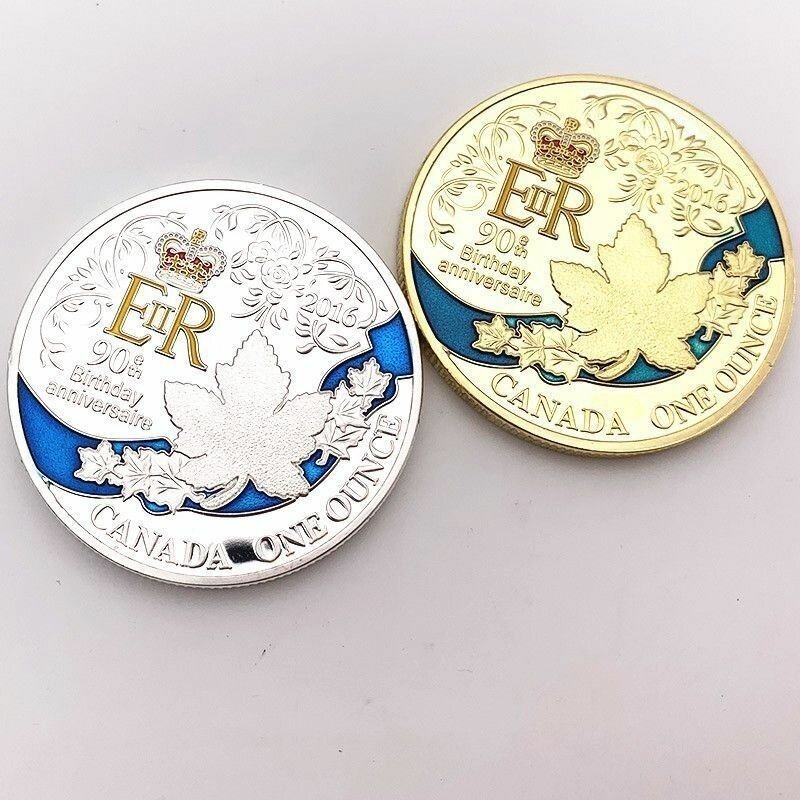 Два специальных юбилейных выпуска: коронная монета "90-летие королевы" и коллекционный набор монет "Жизнь канадского кленового листа" "