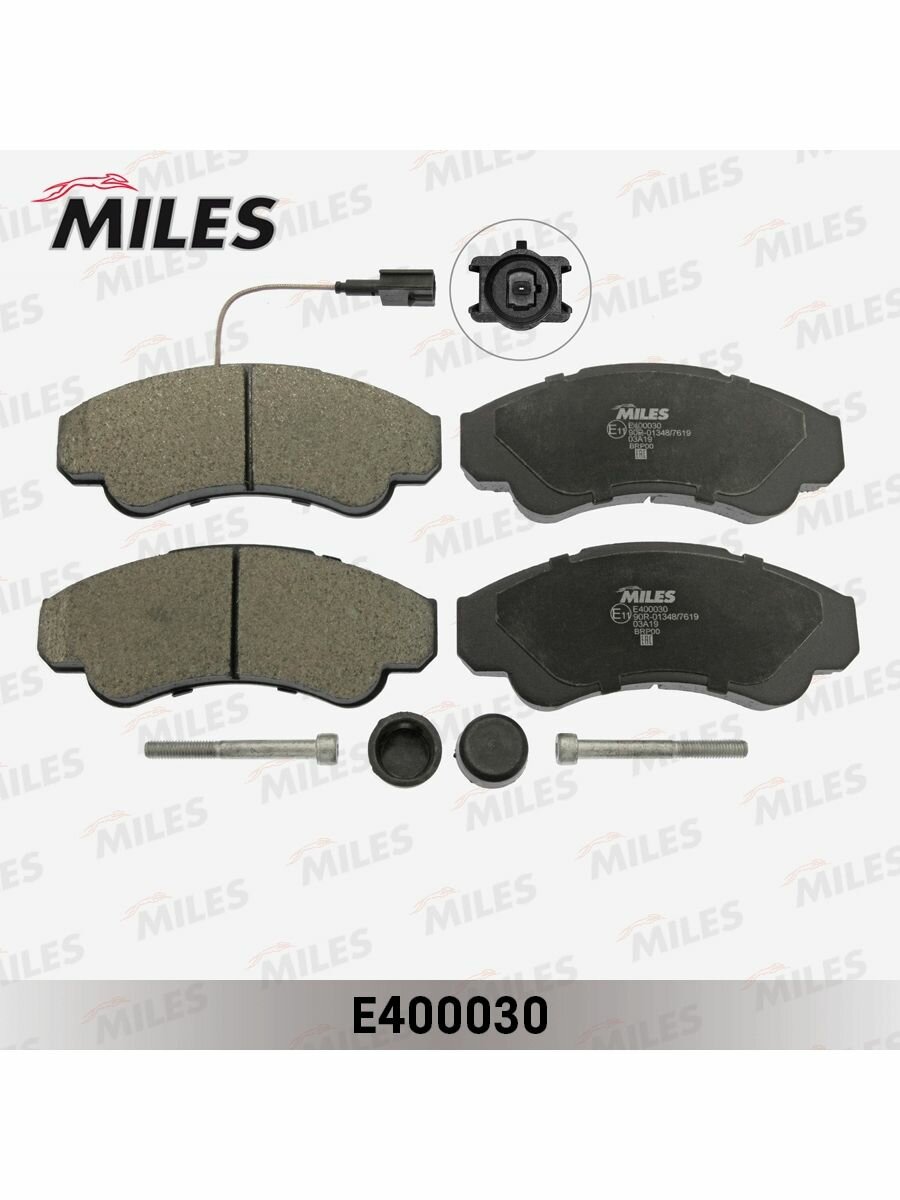 Тормозные колодки дисковые передние MILES E400030 для CITROEN Relay, FIAT Ducato, PEUGEOT Boxer