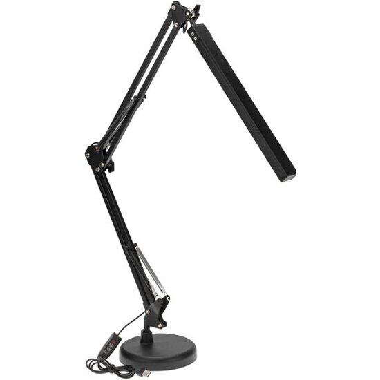 Светильник настольный Rexant с 2 креплениями (подставка и струбцина) LED, 10Вт, черный