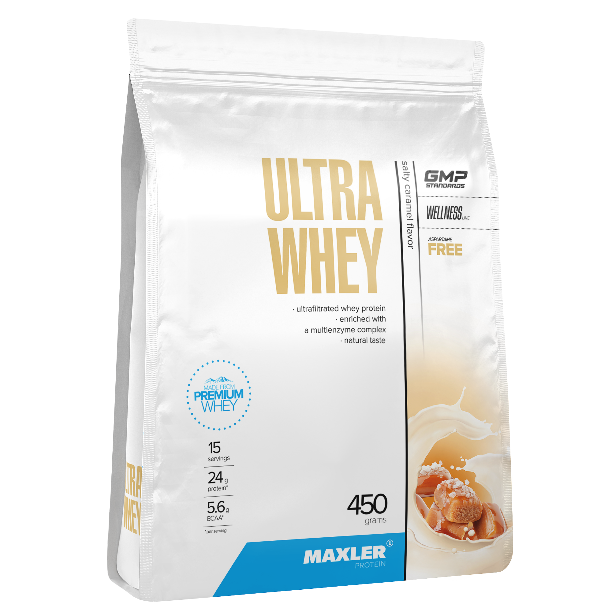 Протеин сывороточный для мужчин и женщин Maxler, порошок, 450 г - Соленая карамель