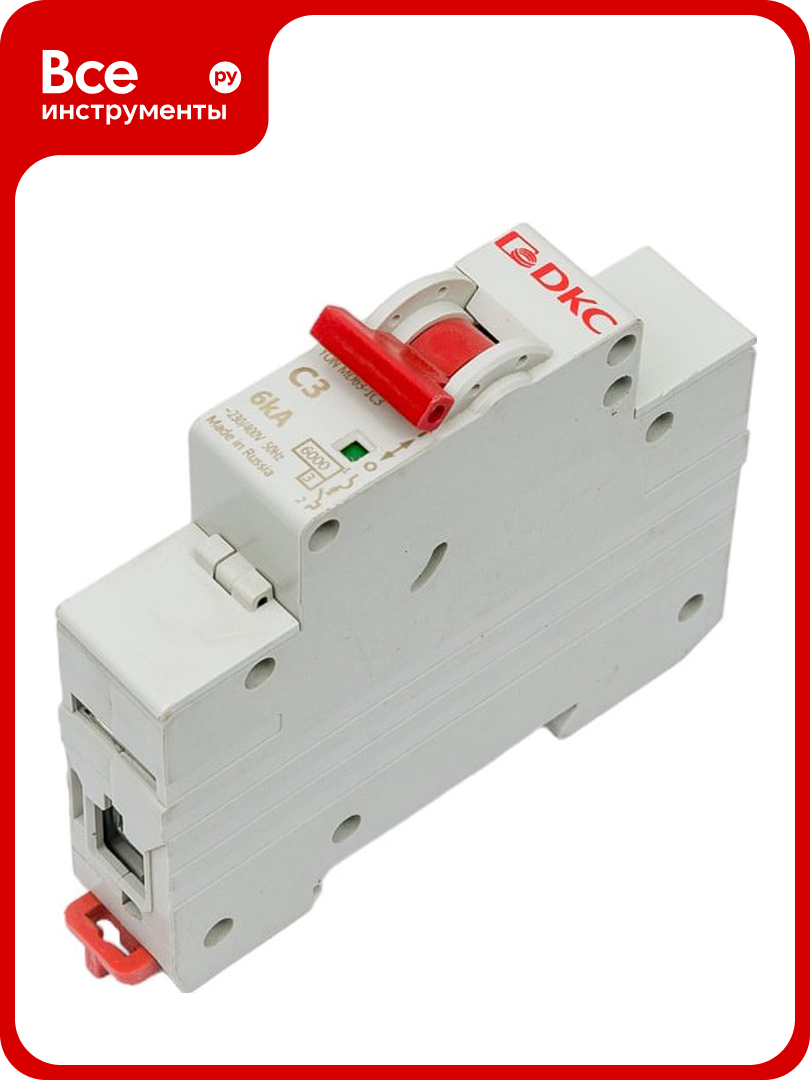 Автоматический модульный выключатель DKC YON MD63 1P 3А C 6kA MD63-1C3-6