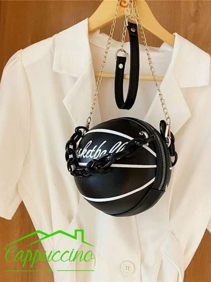 Сумка женская на плечо в виде баскетбольного мяча / Кросс-боди подростковая повседневная маленькая из искусственной кожи для девочек