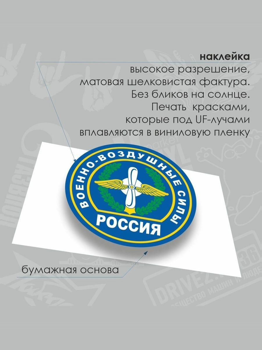 Наклейка "ВВС", 14 см — фото 1