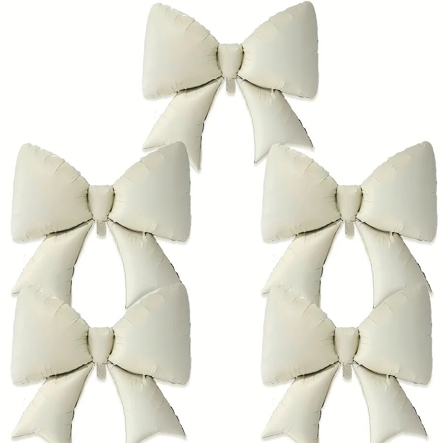 5 больших шаров-бантиков Cream White, 120 см