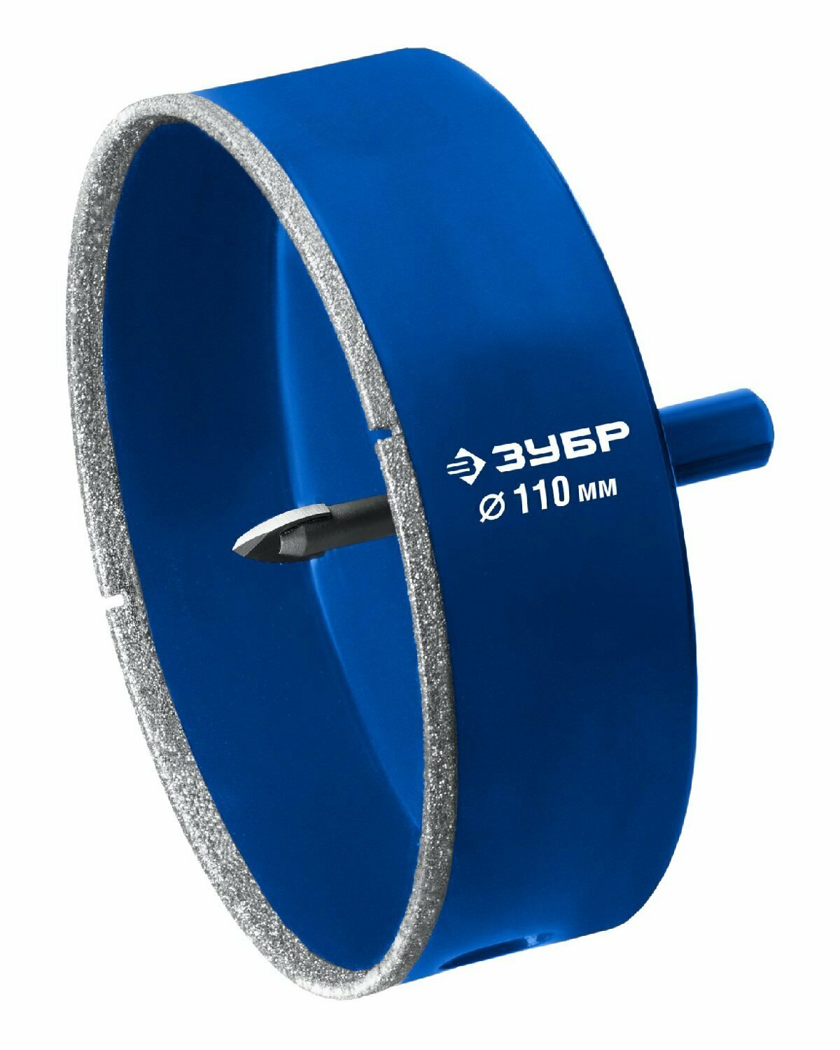 ЗУБР АГК d 110 мм (центр. сверло, трехгр. хвост, Р60), Алмазная коронка, Профессионал (29850-110) (29850-110)